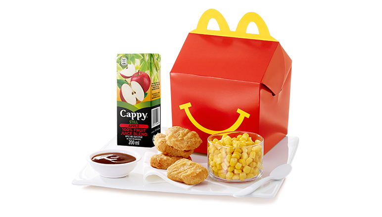 4 Piece Chicken McNuggets Happy Meal With Corn Mcdonald s 4 Piece Chicken McNuggets Happy Meal With Corn Mcdonald s